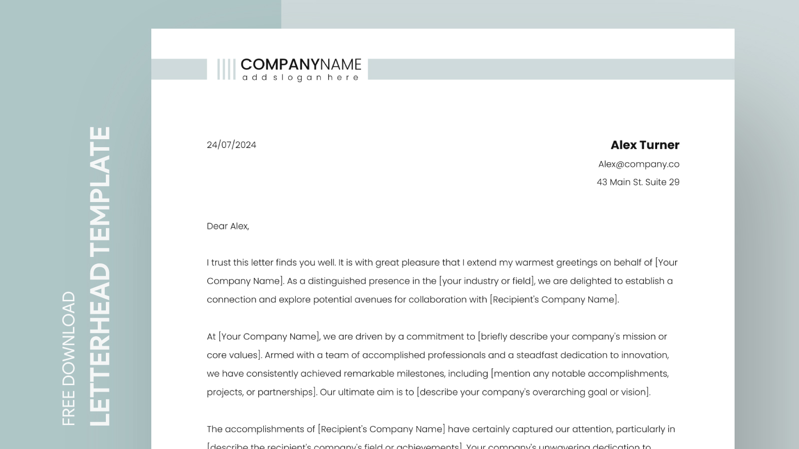Sample Letterhead Free Google Docs Template - gdoc.io