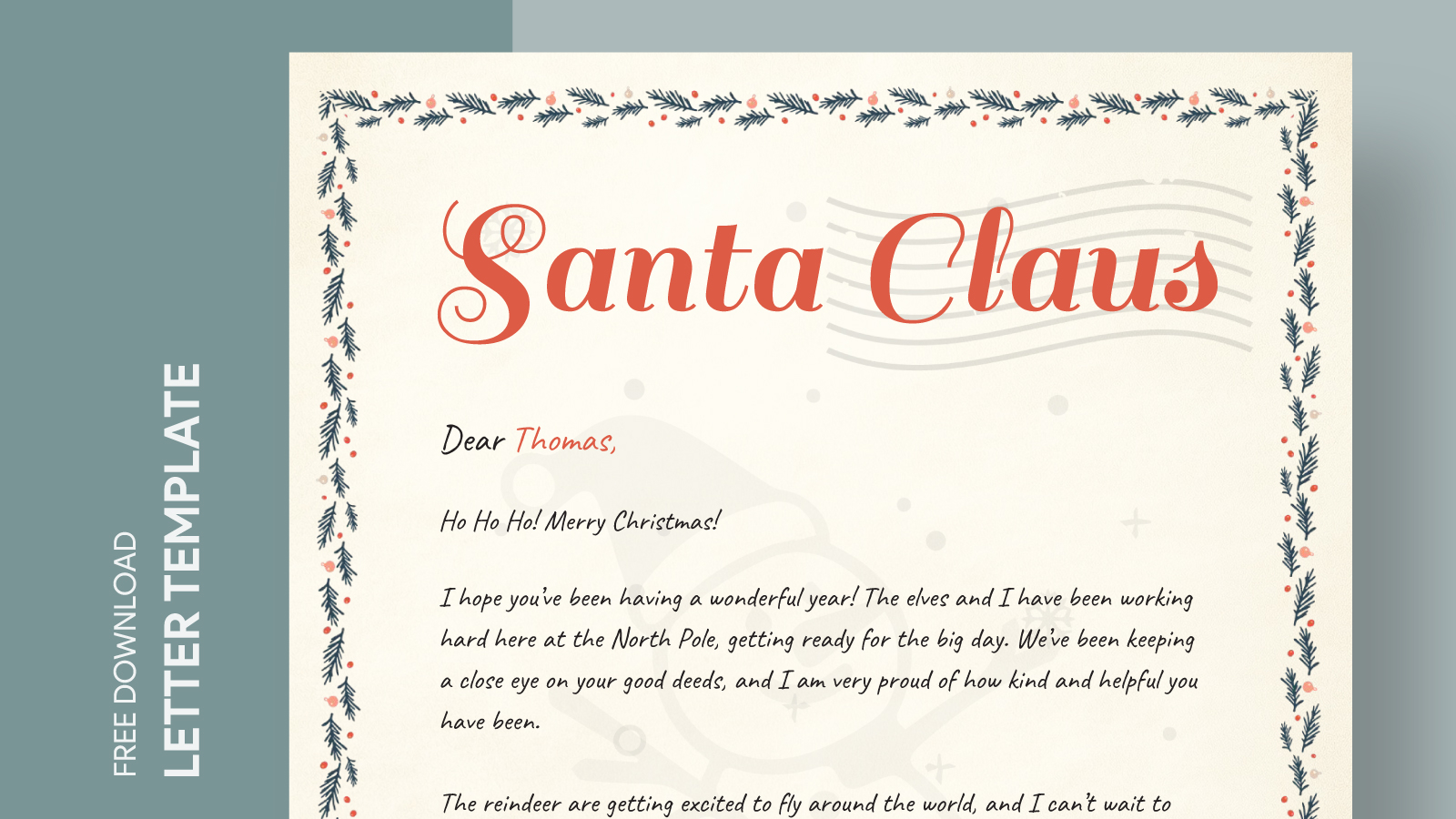 Santa Letter Free Google Docs Template - gdoc.io