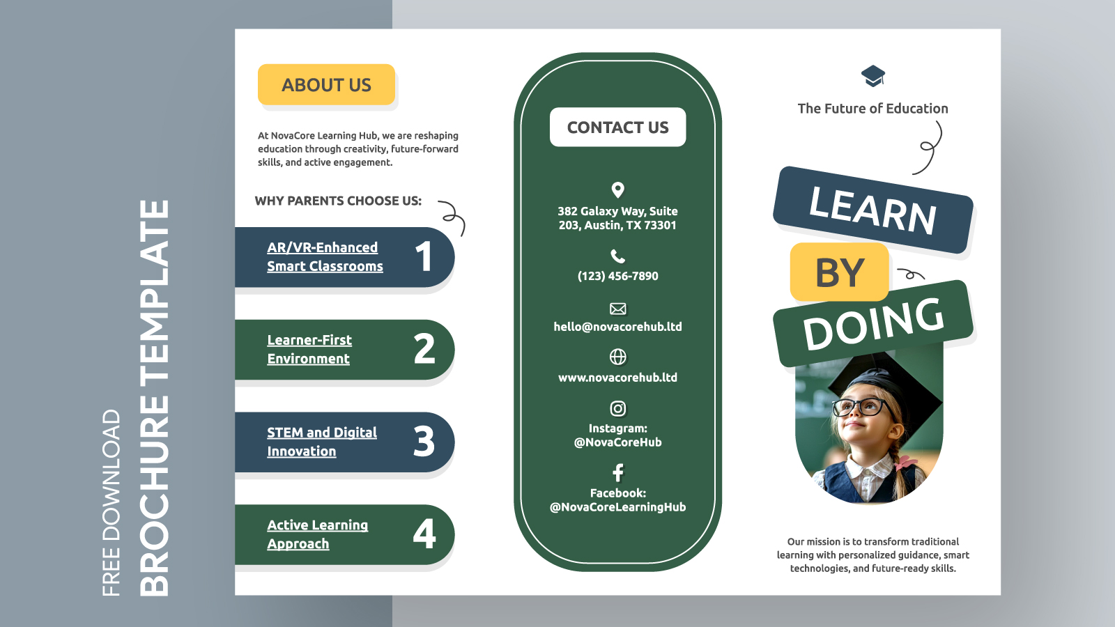 School Brochure Free Google Docs Template - gdoc.io