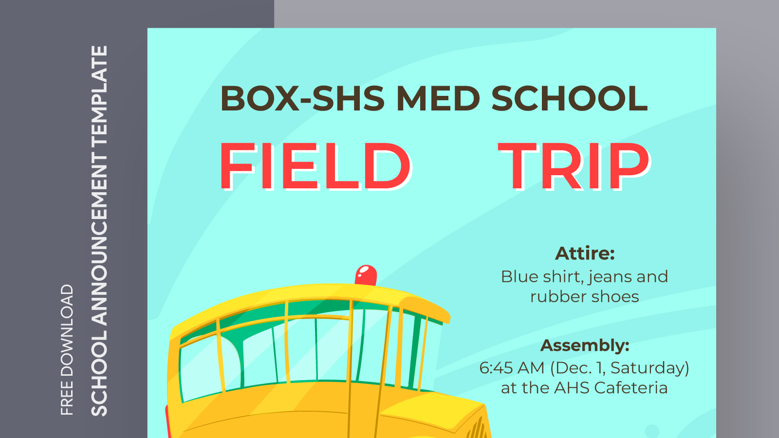 School Trip Announcement Free Google Docs Template - gdoc.io