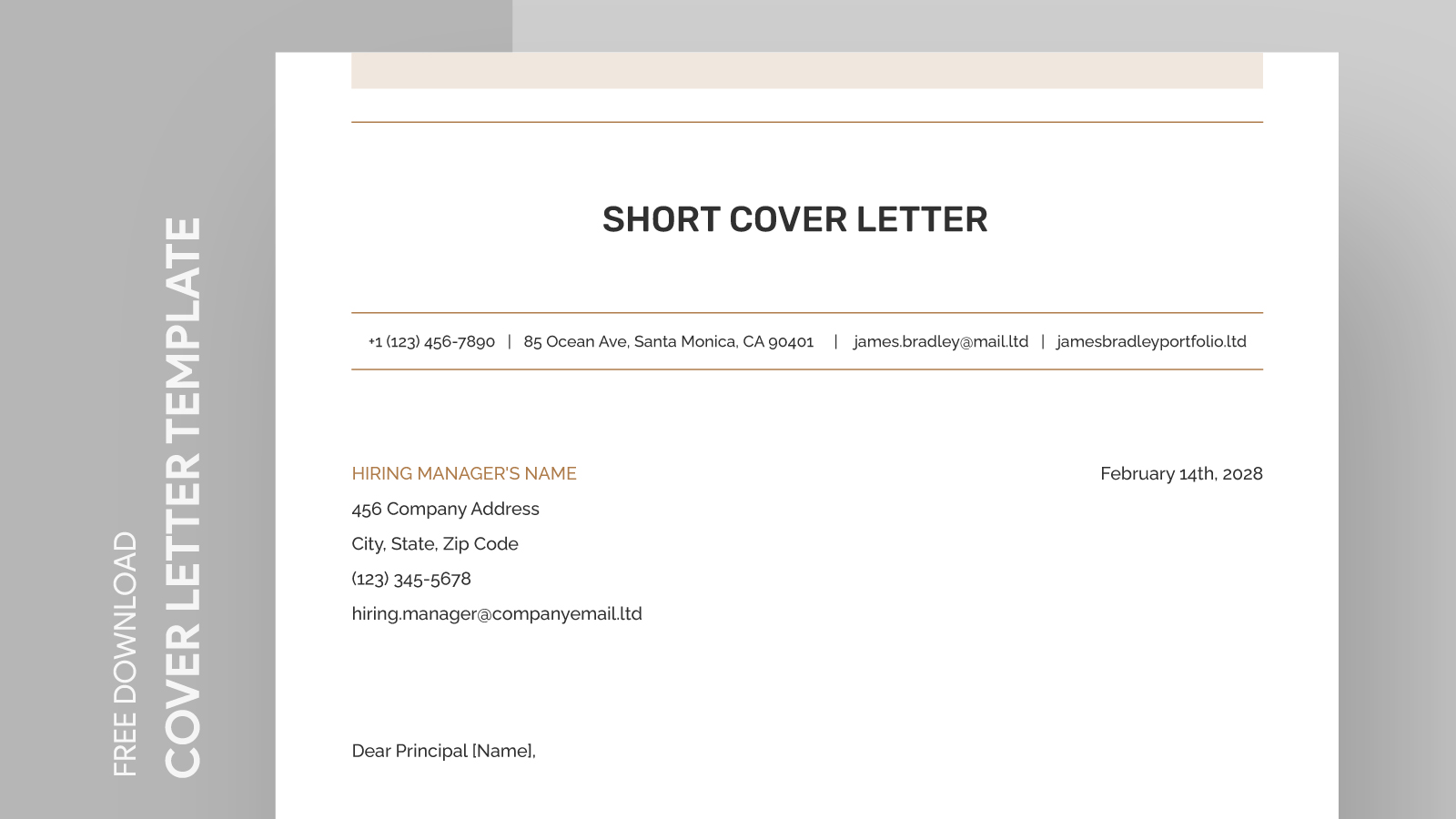 Short Cover Letters