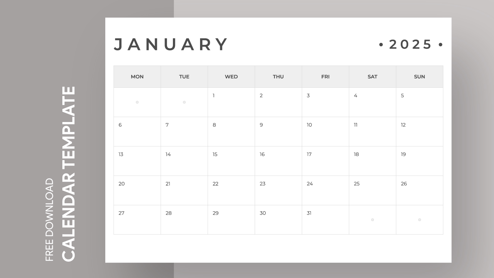 Simple Calendar Free Google Docs Template - gdoc.io