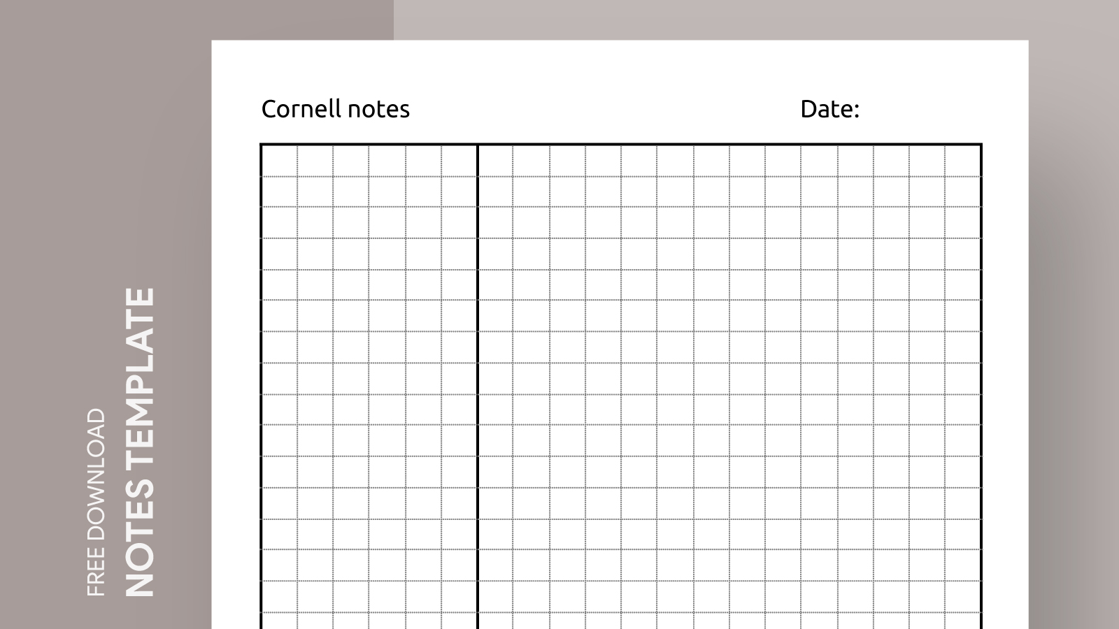 Simple Cornell Notes Free Google Docs Template - gdoc.io