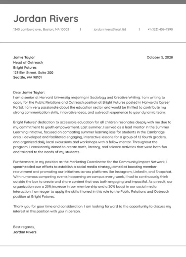 Google Cover Letter Samples