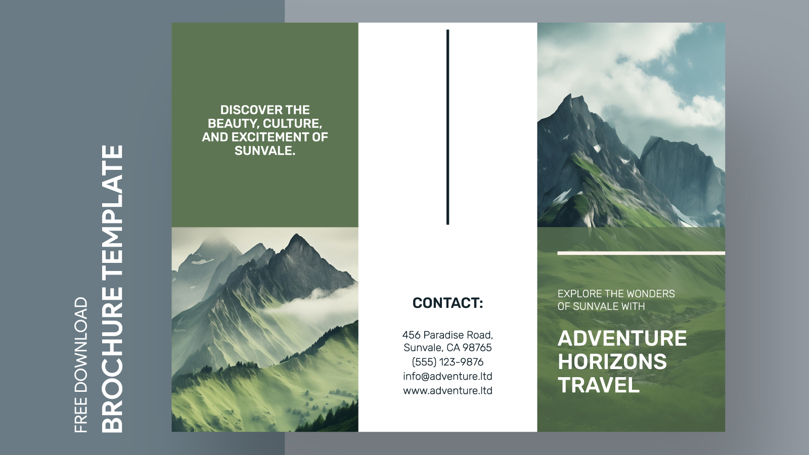 Simple Travel Tri-Fold Brochure Free Google Docs Template - gdoc.io