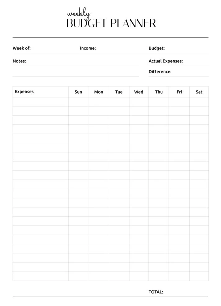 Weekly Budget Worksheets Monthly Budget Planners 20 FREE Printables