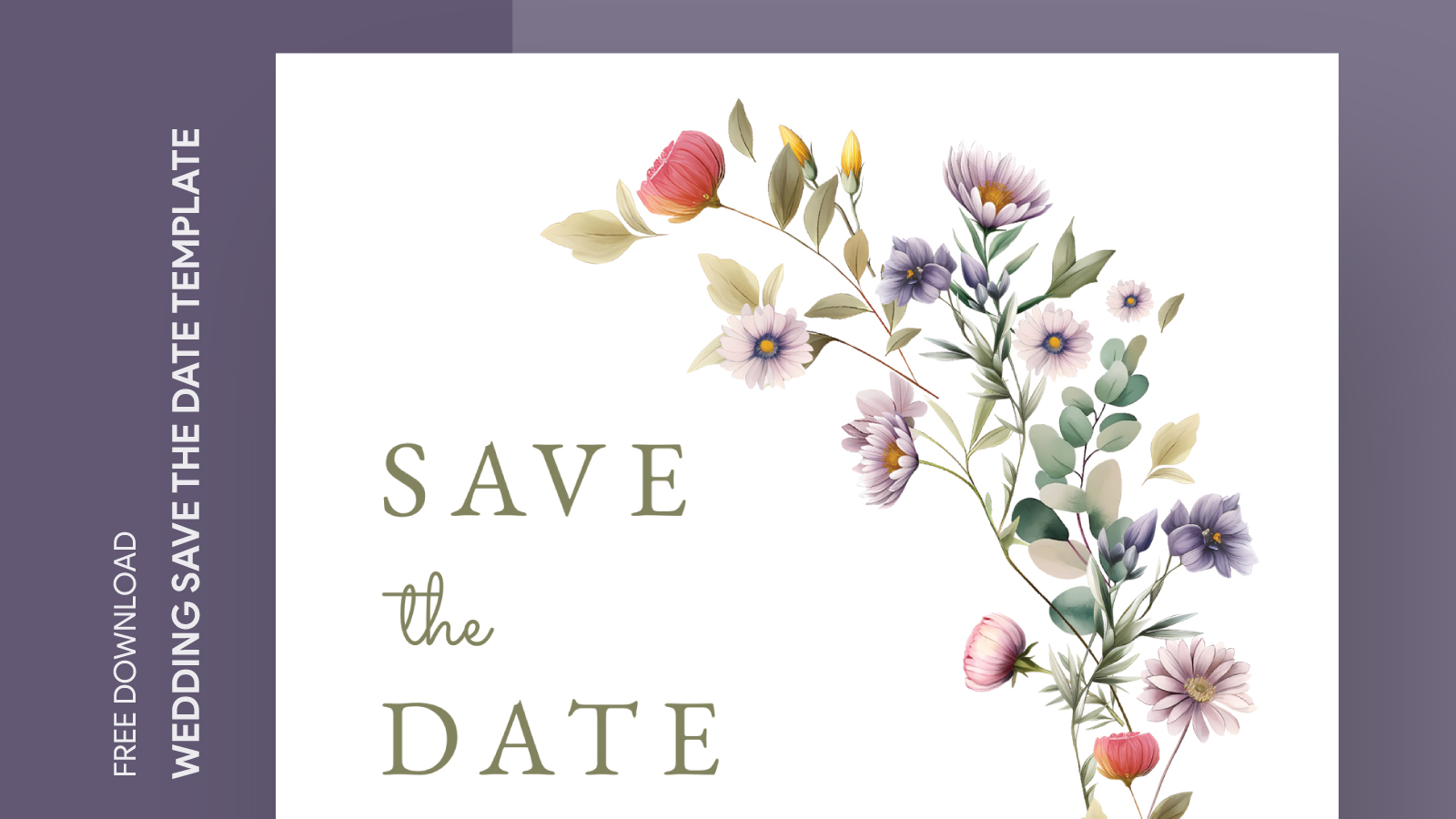 Spring Wedding Save the Date Free Google Docs Template - gdoc.io