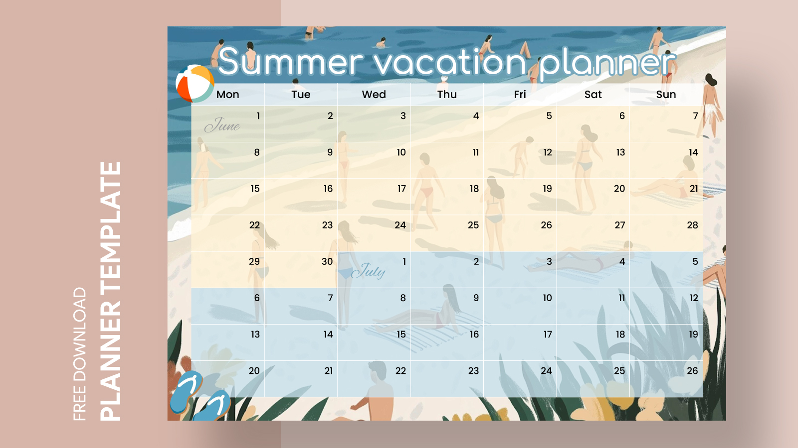 Summer Vacation Planner Free Google Docs Template - gdoc.io