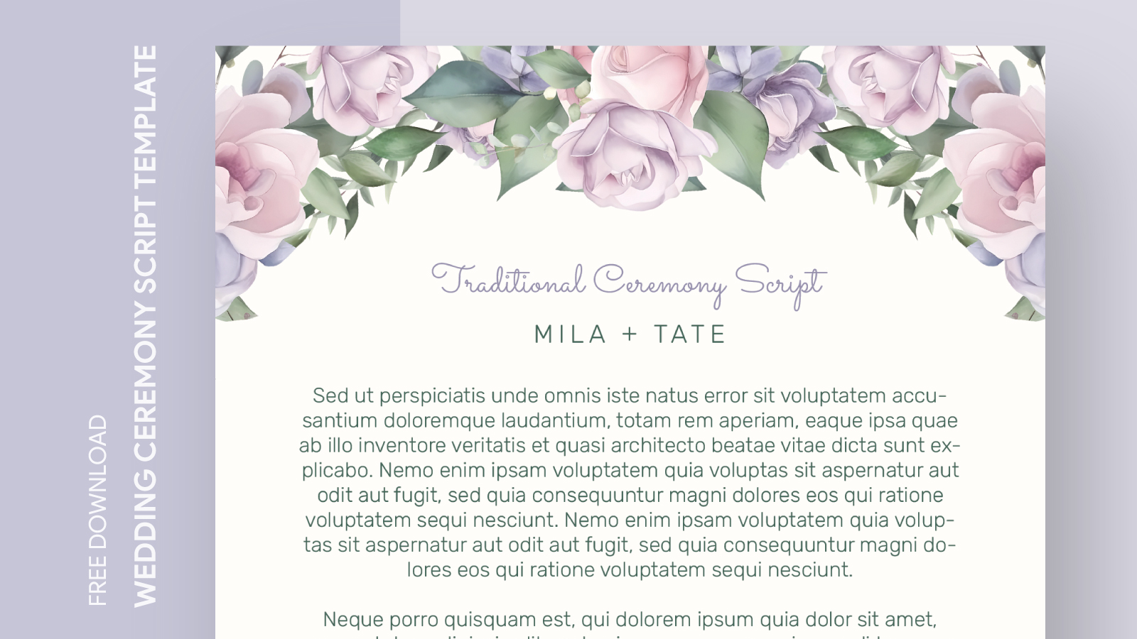 Summer Wedding Ceremony Script Free Google Docs Template - gdoc.io