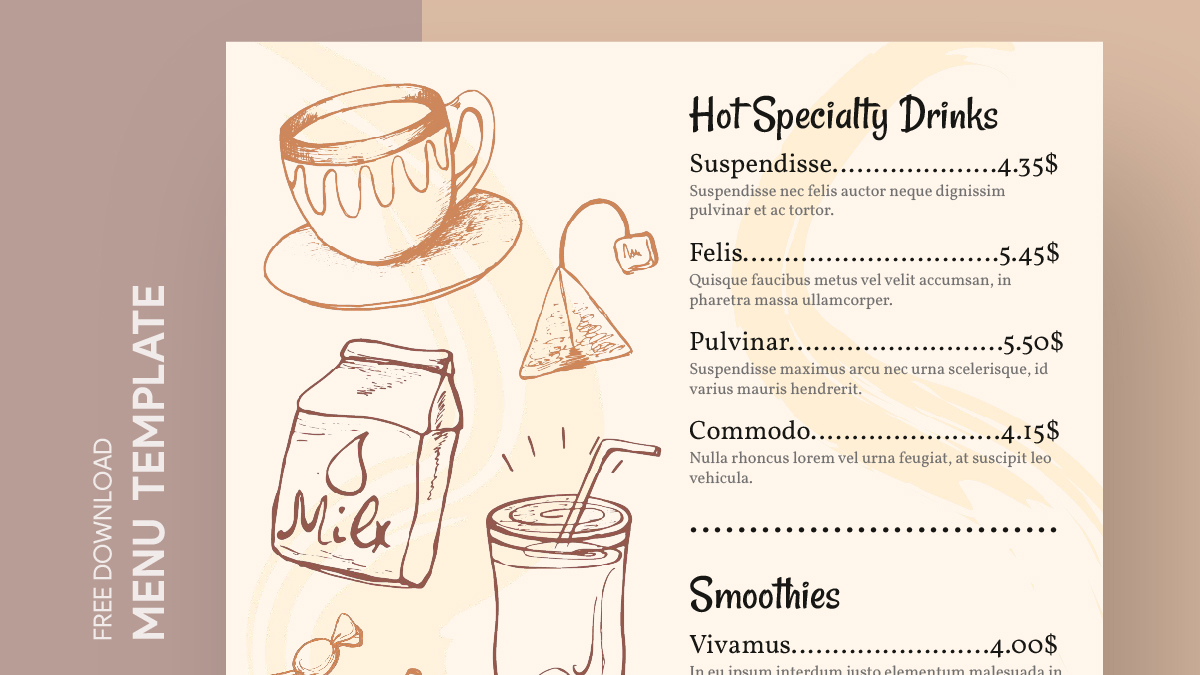 Coffee House Menu Free Google Docs Template - gdoc.io