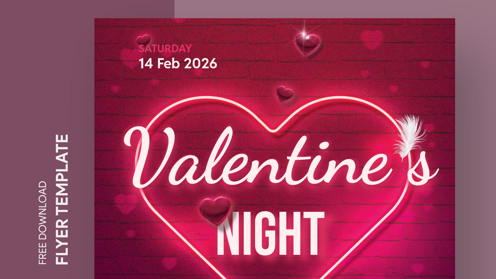 Valentine’s Day Night Flyer Free Google Docs Template - gdoc.io