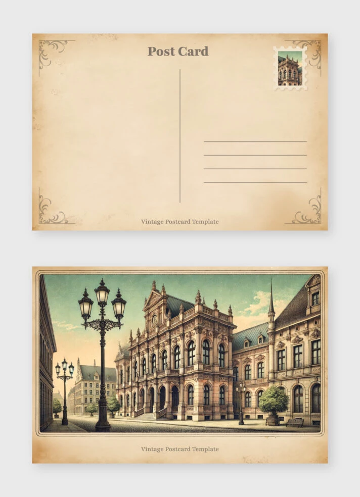 Retro Postcard Template