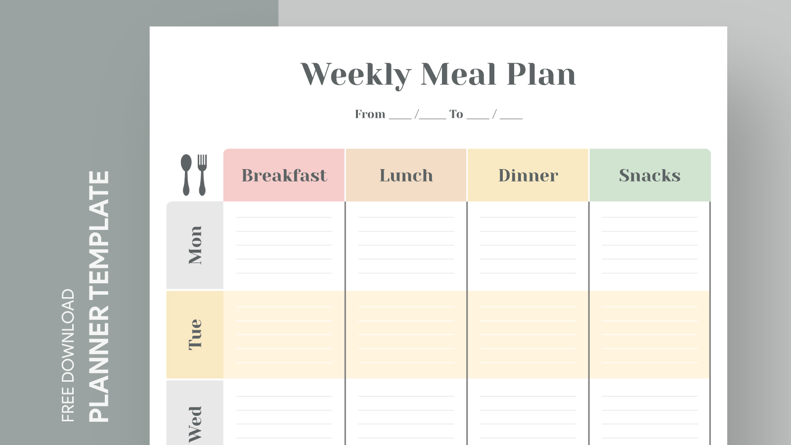 Weekly Menu Free Google Docs Template - gdoc.io