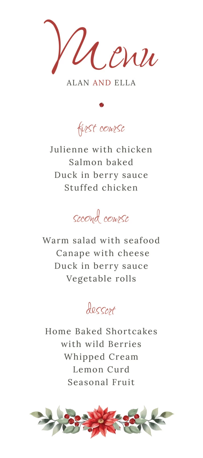 Free Wedding Menu Templates For Microsoft Word