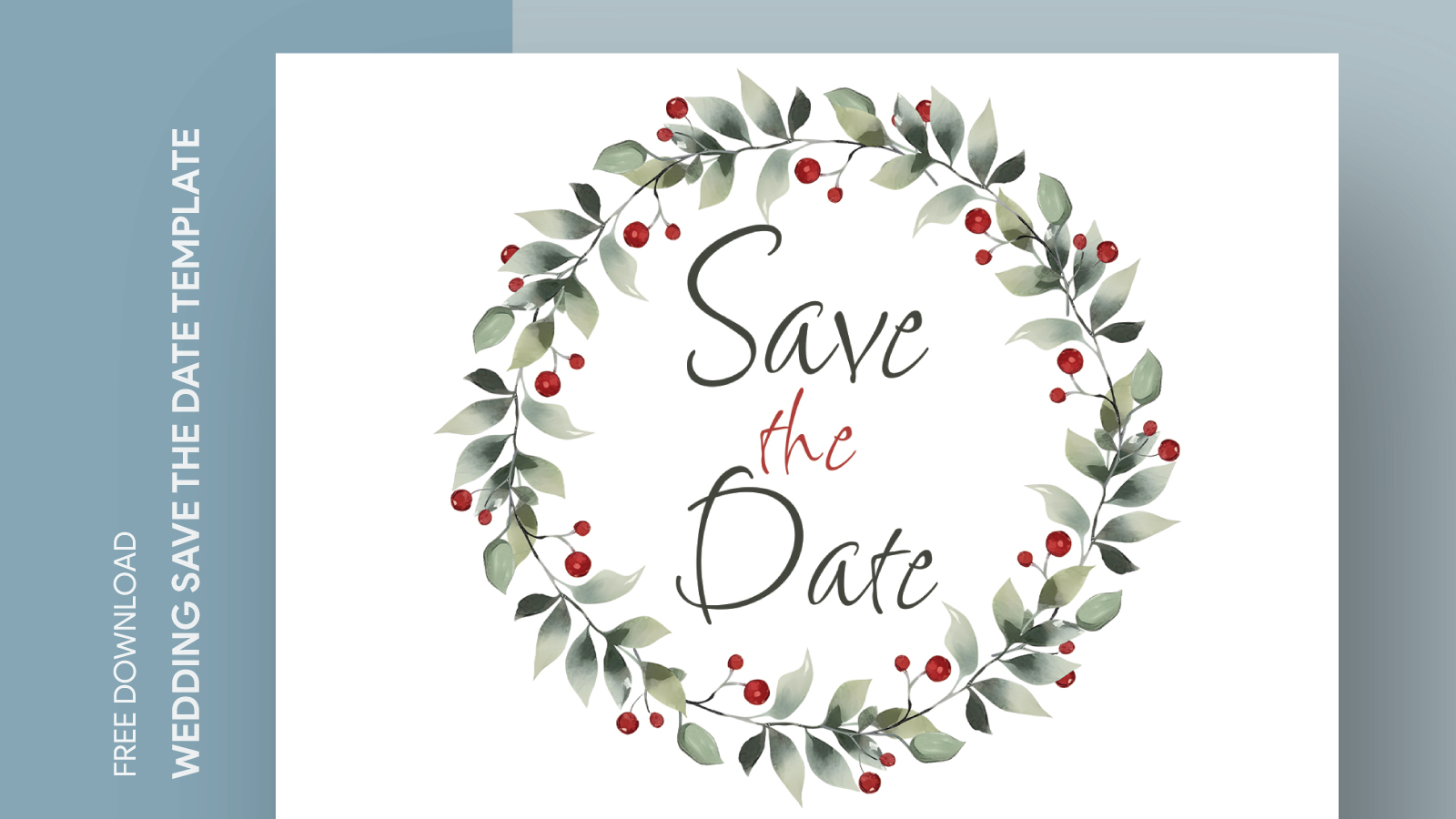 Winter Wedding Save the Date Free Google Docs Template - gdoc.io